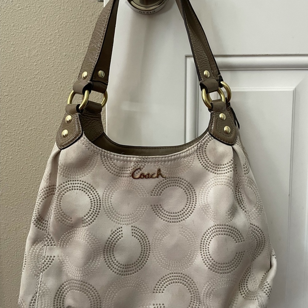 Coach Ashley Dotted Hobo Bag F21920 - Gem